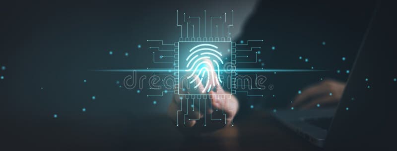 Fingerprint Scan for Secure Access and Unlock Design Concept Stock ... Fingerprint Scan for Secure Access and Unlock Design Concept Stock ...
