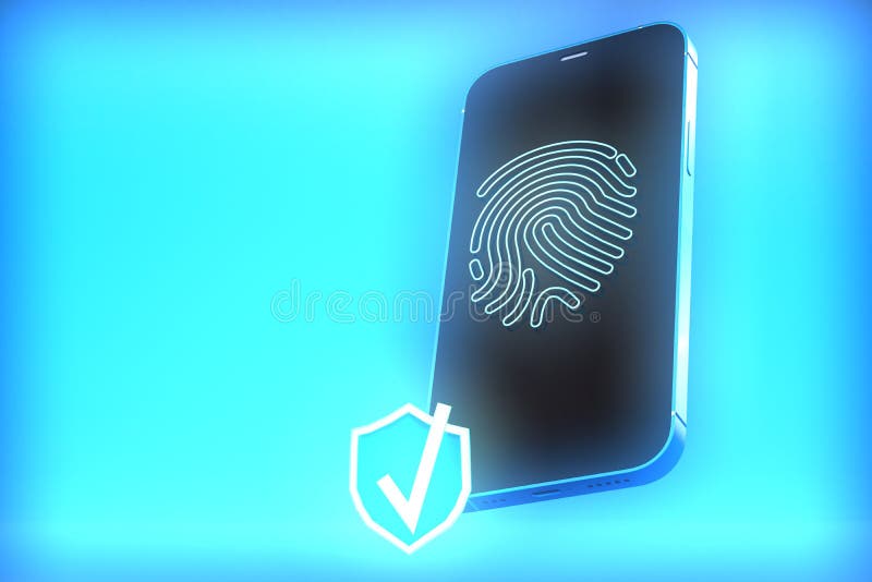 Login To the Smartphone System. Smartphone with Biometric Fingerprint ...