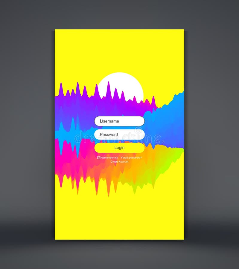 Login User Interface Modern Screen Design For Mobile App And Web