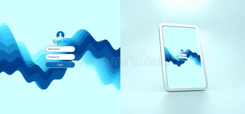 Login User Interface. Modern Screen Design for Mobile App and Web ...