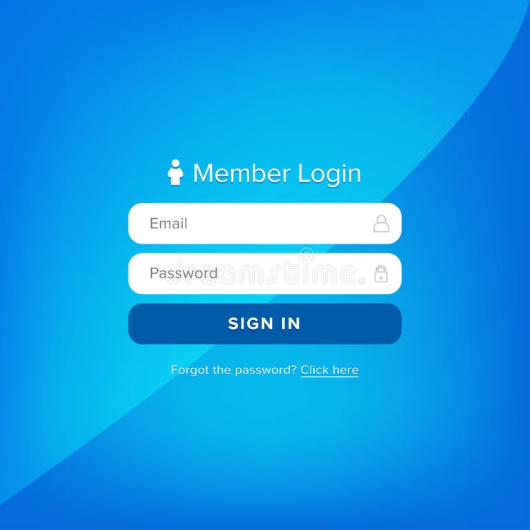 Login User Interface. Sign in Web Element Template Window. Business ...