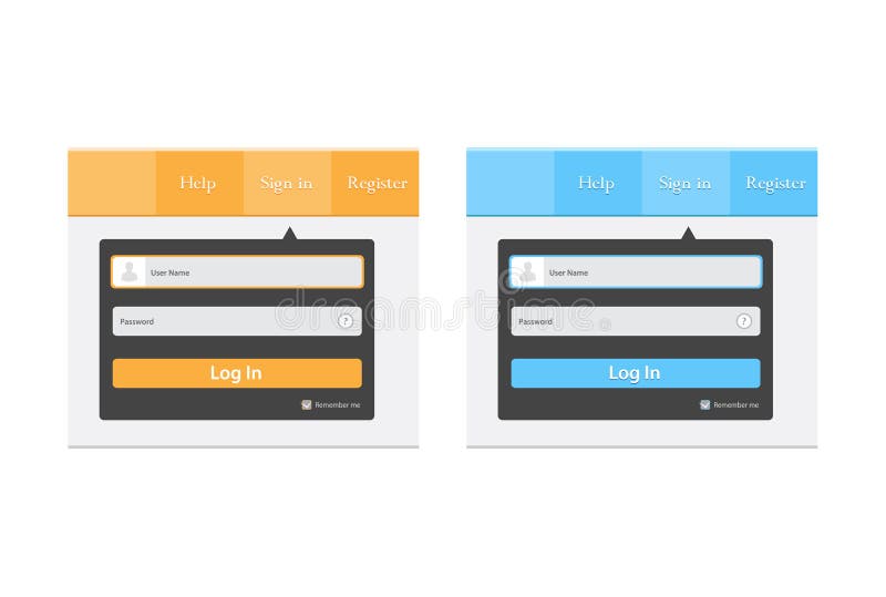 Login User Interface. Sign in Web Element Template Window. Stock Vector - Illustration of modern ...