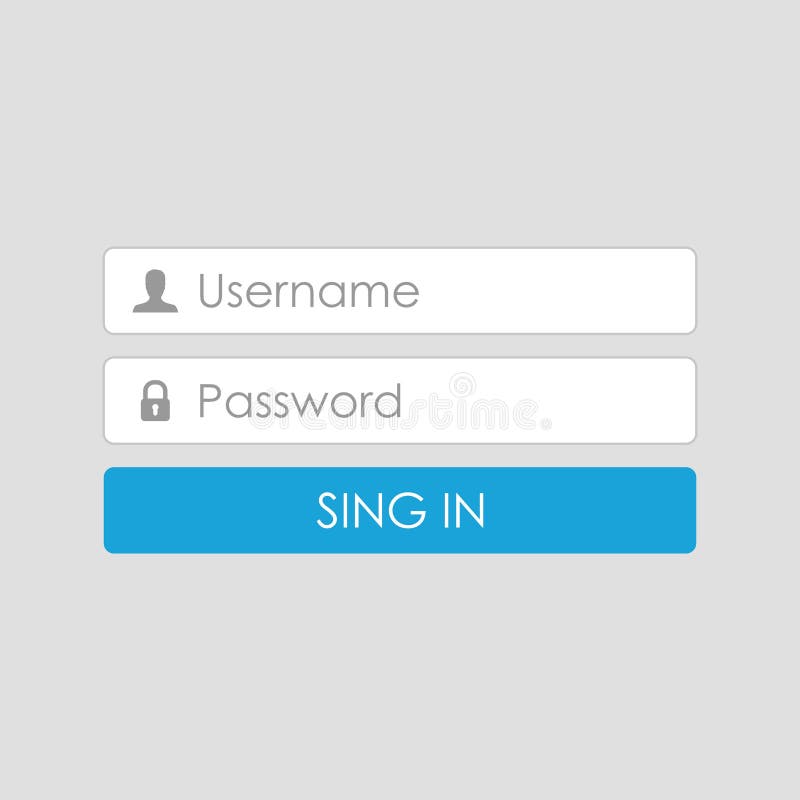 Login User Interface Sign In Web Element Template Window For Website Mobile Computer