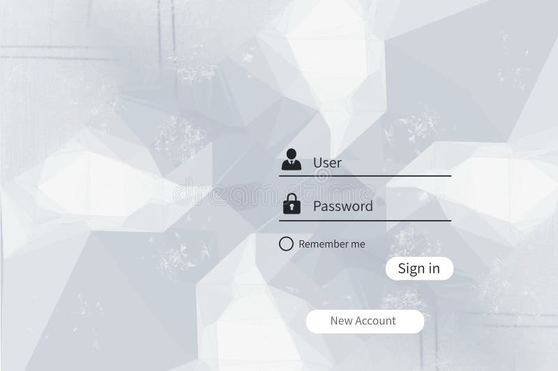 Login User and Password Screen Interface Stock Image - Image of ...