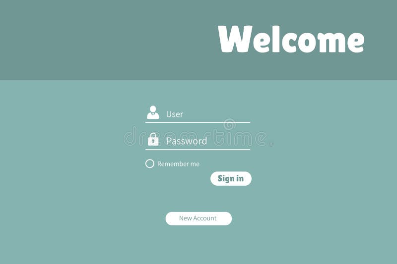 Login User and Password Screen Interface Stock Image - Image of ...
