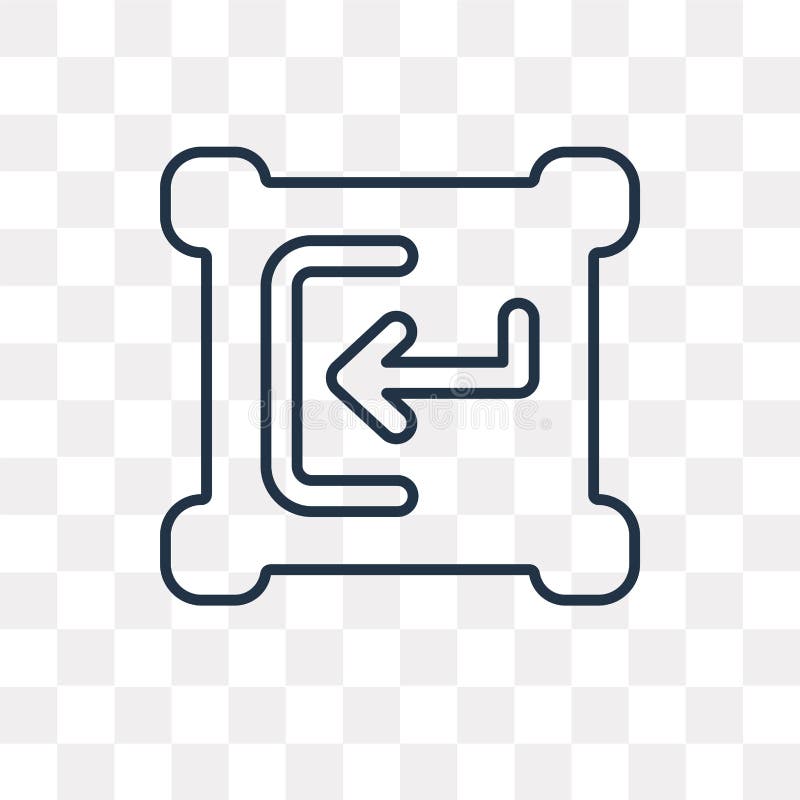 Login Vector Icon Isolated on Transparent Background, Linear Log Stock ...