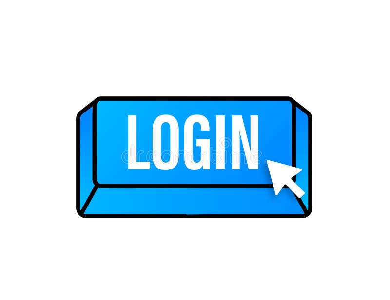 Blue Login Button. Cursor Icon. Arrow Icon. Web Banner. Web Template ...
