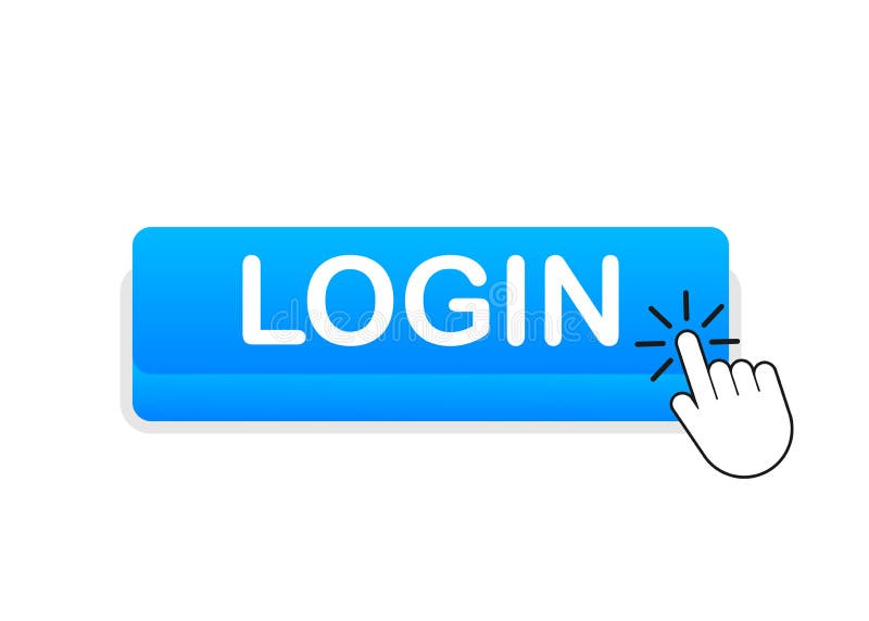 Blue Login Button. Cursor Icon. Arrow Icon. Web Banner. Web Template ...