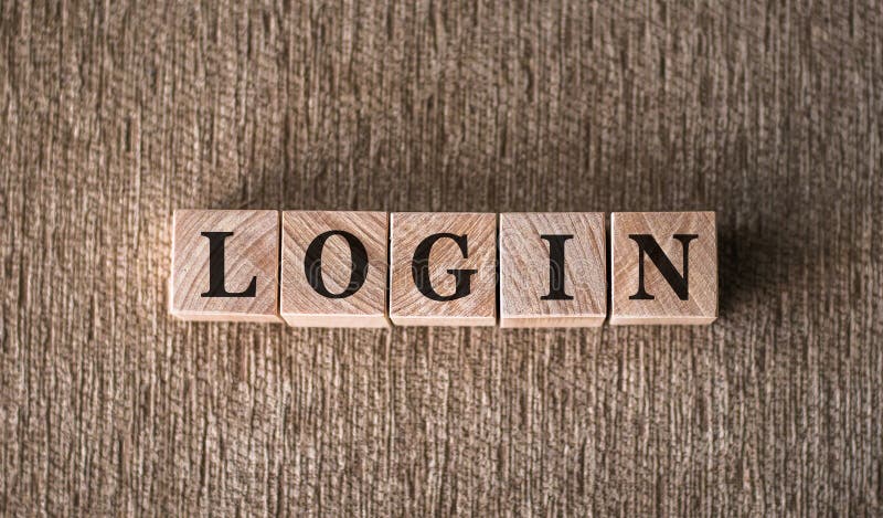 LOGIN Word on Black Board Background Composed from Colorful Abc ...