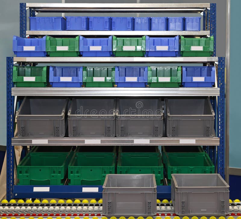 Logistic boxes stock image. Image of boxes, rollers, eqipment - 30418565