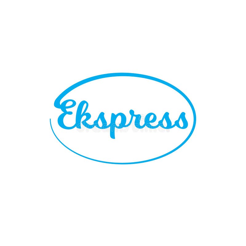 Logistic Company Logo Vector Express Oval Hand Lettering Circle Rounded ...