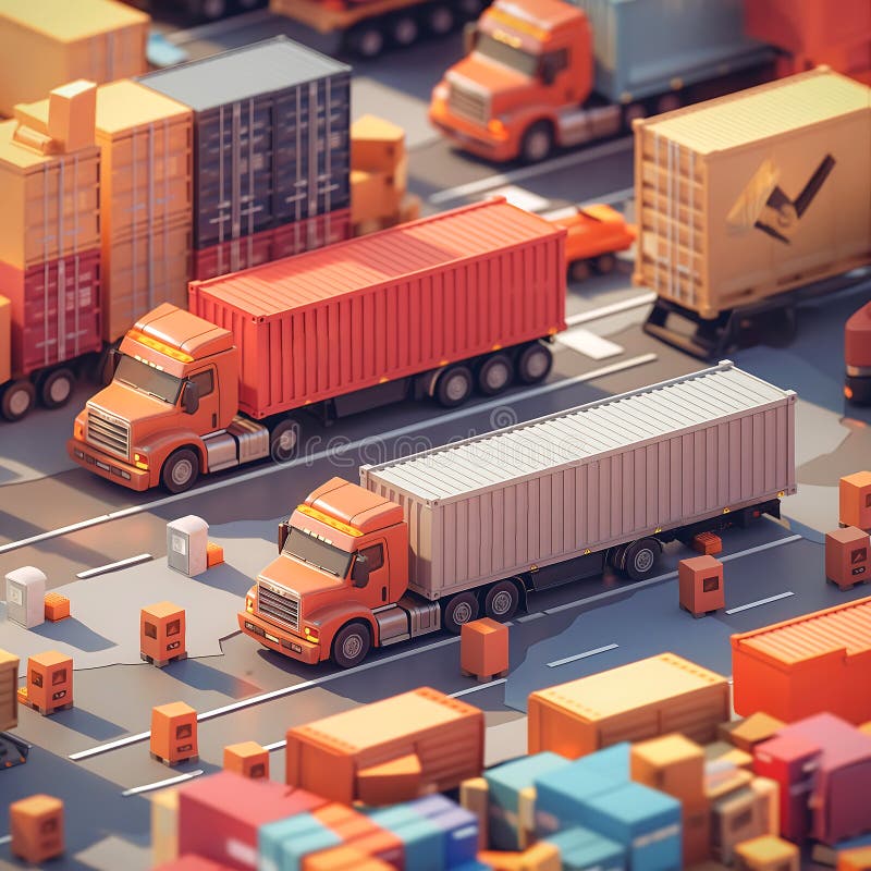 Logistic Concept Abstract Illustration for Logistic Company Stock ...