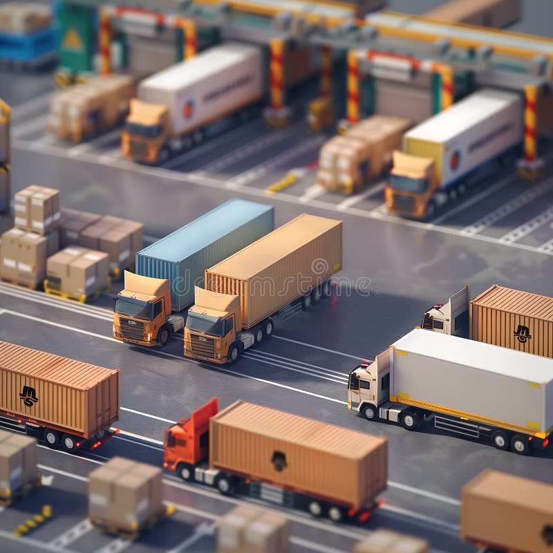 Logistic Concept Abstract Illustration for Logistic Company Stock ...