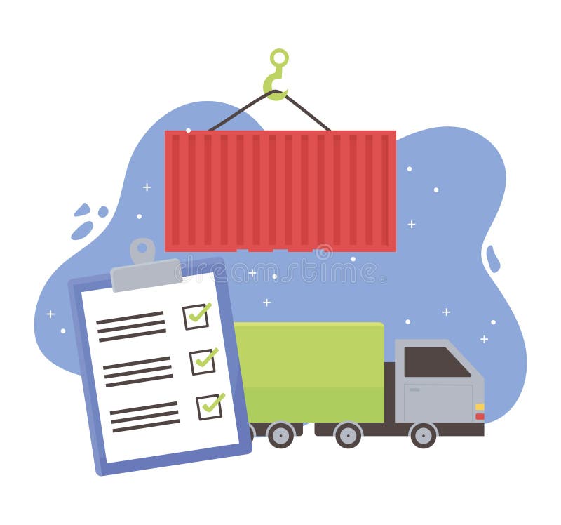 Logistic Container Transport Stock Vector - Illustration of logistics ...