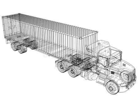 Shipping Container Wireframe Stock Illustrations – 1,840 Shipping ...