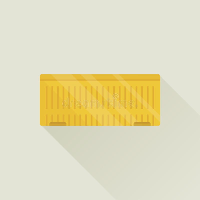 Logistic Container Vector Icon Flat Style Stock Vector - Illustration ...
