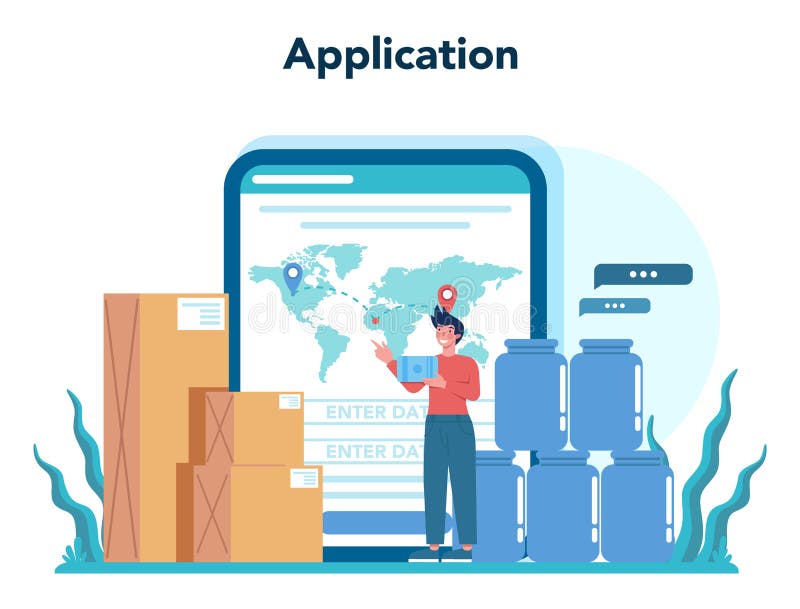 Logistic and Delivery Service Online Service or Platform. Idea of Stock ...