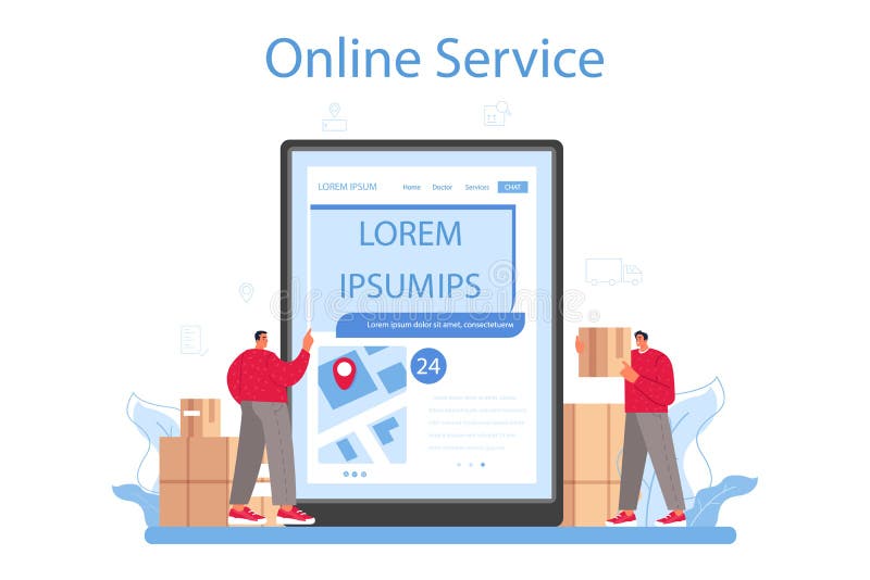 Logistic and Delivery Service Online Service or Platform. Idea of ...