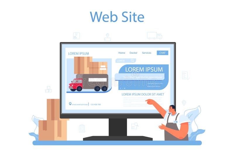 Logistic and Delivery Service Online Service or Platform. Idea of ...