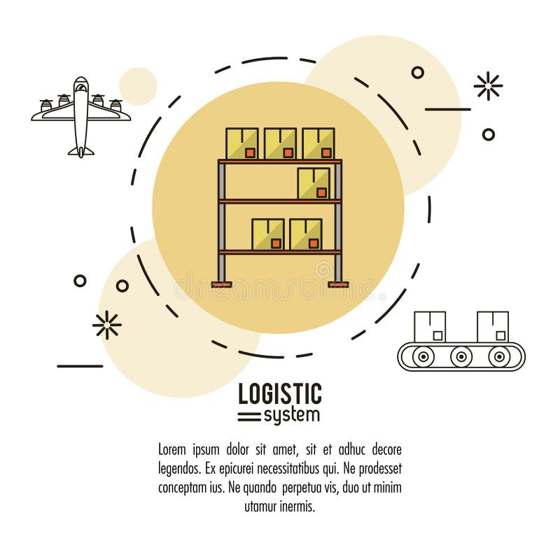 Logistic and Delivery System Infographic Stock Vector - Illustration of ...