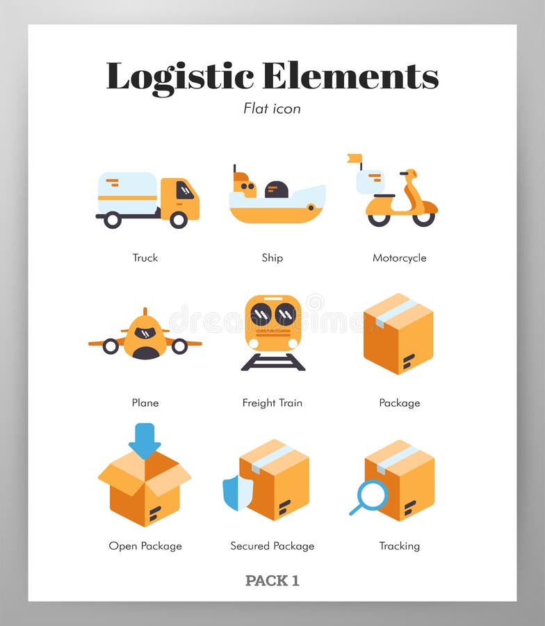 Logistic Elements Colorful Infographic Stock Vector - Illustration of ...