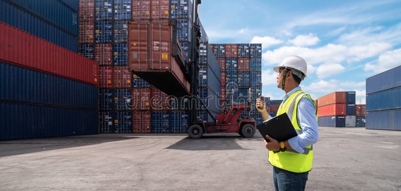 Logistic Export Import Concept Stock Image - Image of logistics, harbor ...