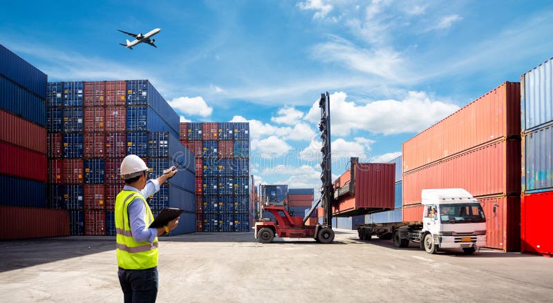 Logistic Export Import stock image. Image of commercial - 236775883