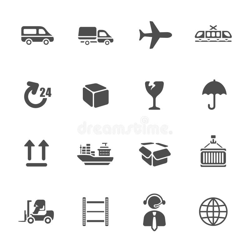 Logistics Icons - Blue Series Stock Vector - Illustration of global ...