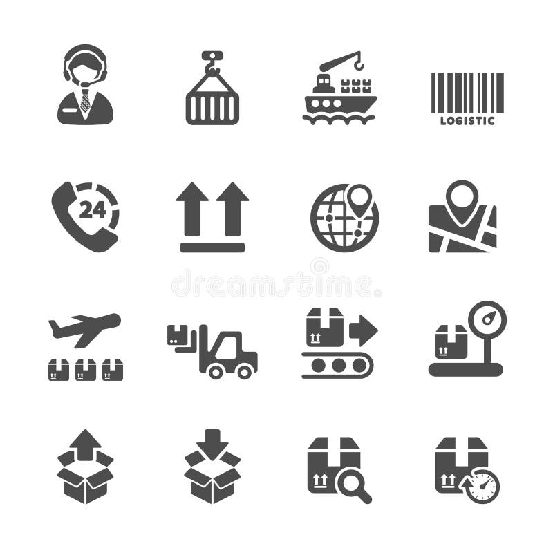 Logistic Icon Set 2, Vector Eps10 Stock Vector - Illustration of ...