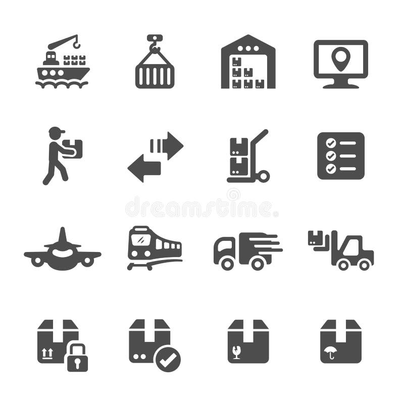 Logistic Icon Set 6, Vector Eps10 Stock Vector - Illustration of ...