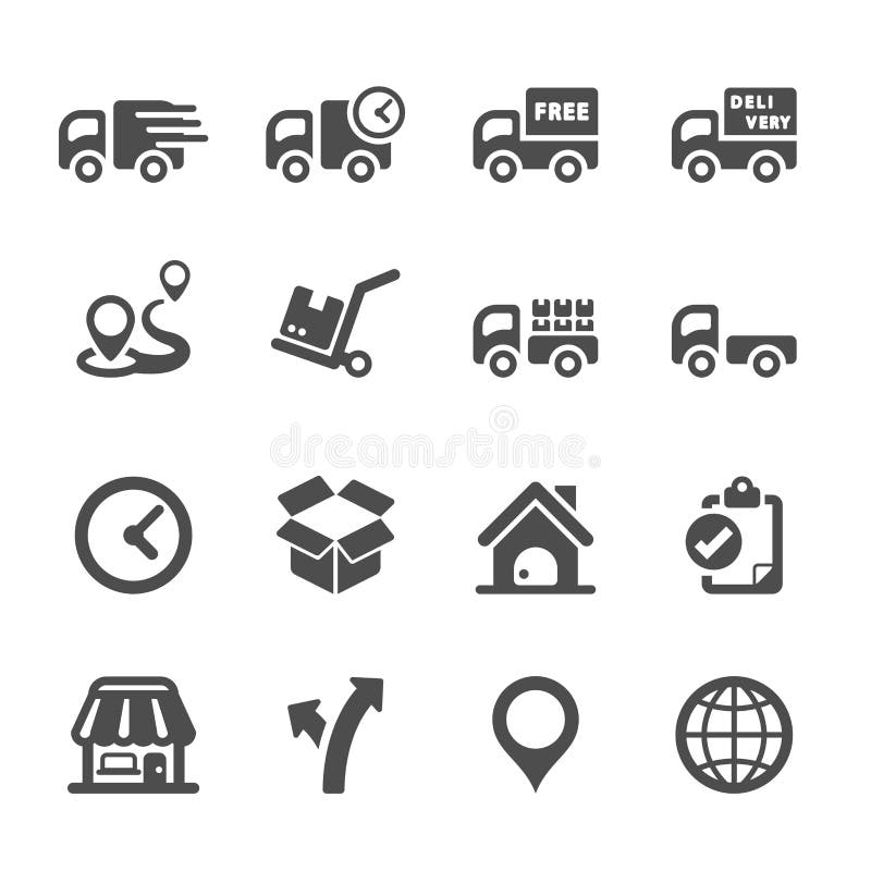 Logistic Icon Set 2, Vector Eps10 Stock Vector - Illustration of ...