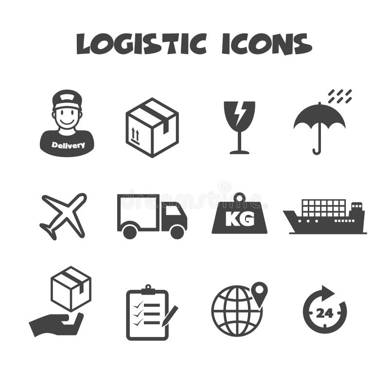 Logistic Infographics. Set of Flat Warehouse Icons Logistic Stock ...