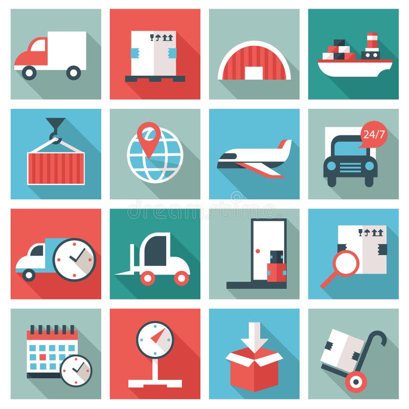 Logistic icons stock vector. Illustration of platform - 14554538