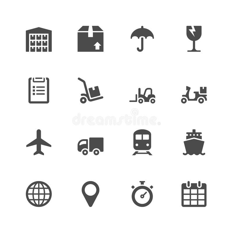 Logistic icons stock vector. Illustration of platform - 14554538