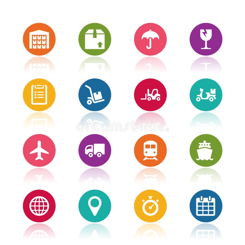 Logistic Icons Set, Simple Style Stock Vector - Illustration of concept ...