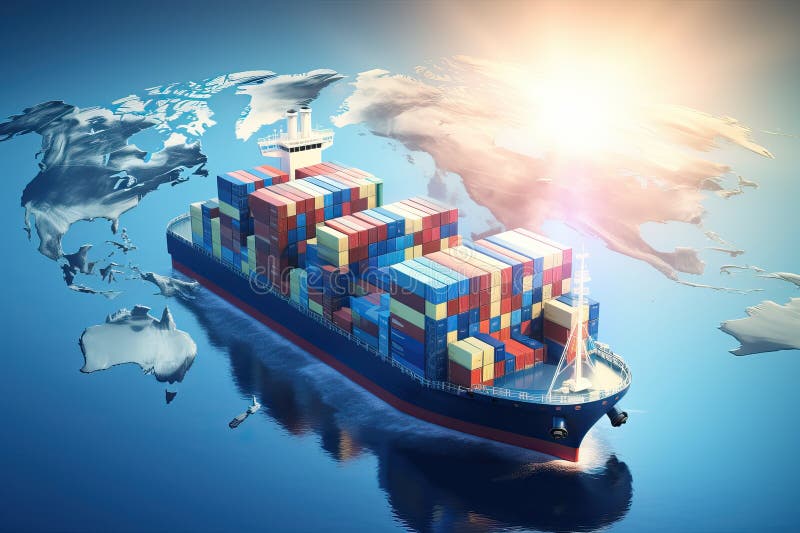 Logistic Import Export Background and Transport Industry Concept. Stock ...