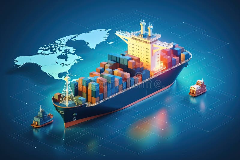 Logistic Import Export Background and Transport Industry Concept. Stock ...