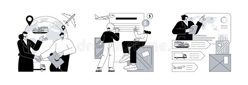 Logistic Industry Abstract Concept Vector Illustrations. Stock Vector ...