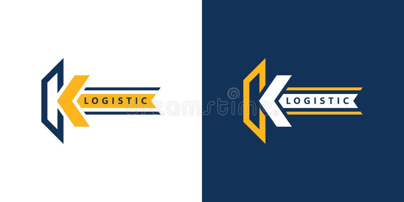 Logistic Logo, Letter K and Arrow Icon. K Logistics Logo. Flat Style Logo Design Template Stock ...