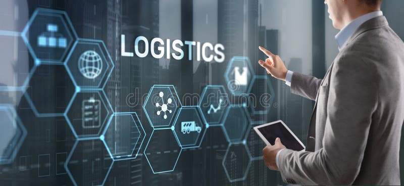 Logistic Network Distribution and Transport Concept. Goods Delivery ...