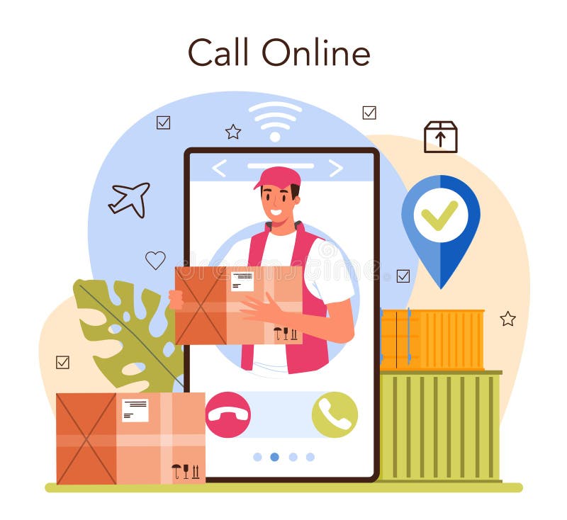 Logistic Online Service or Platform. Idea of Transportation ...