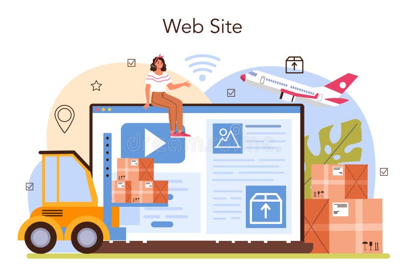Logistic Online Service or Platform. Idea of Transportation ...