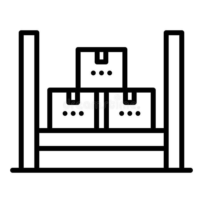 Carton Box Stack Icon, Isometric Style Stock Vector - Illustration of ...