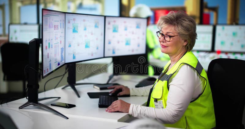 Logistic Ship Port Control Panel Stock Image - Image of elder ...