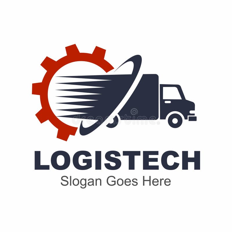 Logistic Technology Logo Design Concept Stock Vector - Illustration of ...
