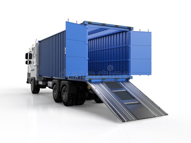 Open Back Semi Trailer Stock Illustrations – 54 Open Back Semi Trailer ...