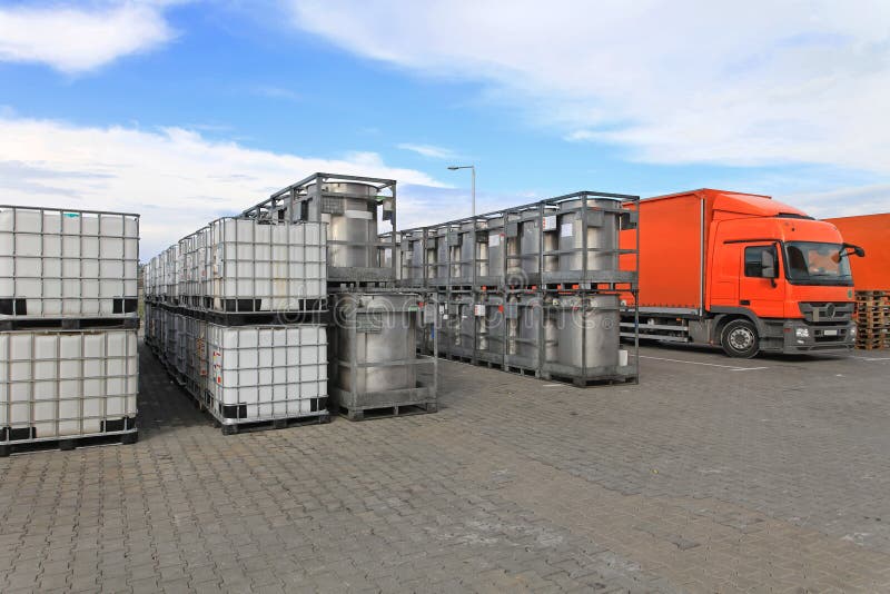 Liquid pallets stock photo. Image of transportation, container - 32044012