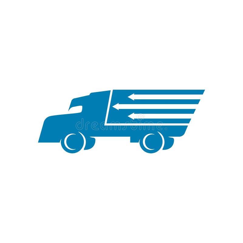 Logistic Truck Fast Delivery Logo Vector Icon Illustration Stock Vector ...