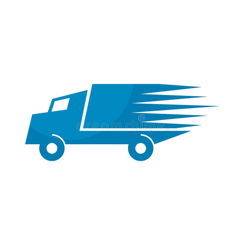 Logistic Truck Fast Delivery Logo Vector Icon Illustration Stock Vector ...