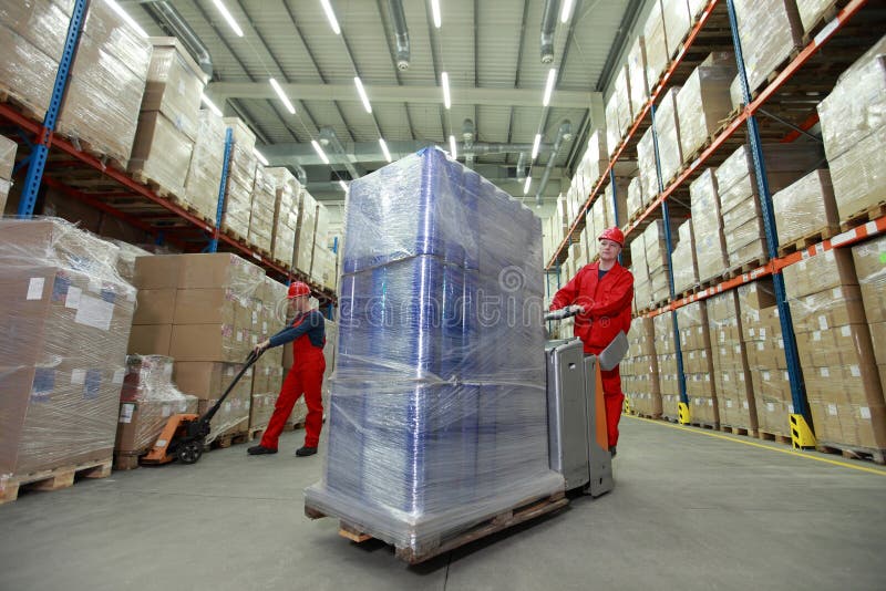 Logistic - Workers in Storehouse Stock Image - Image of distribution ...